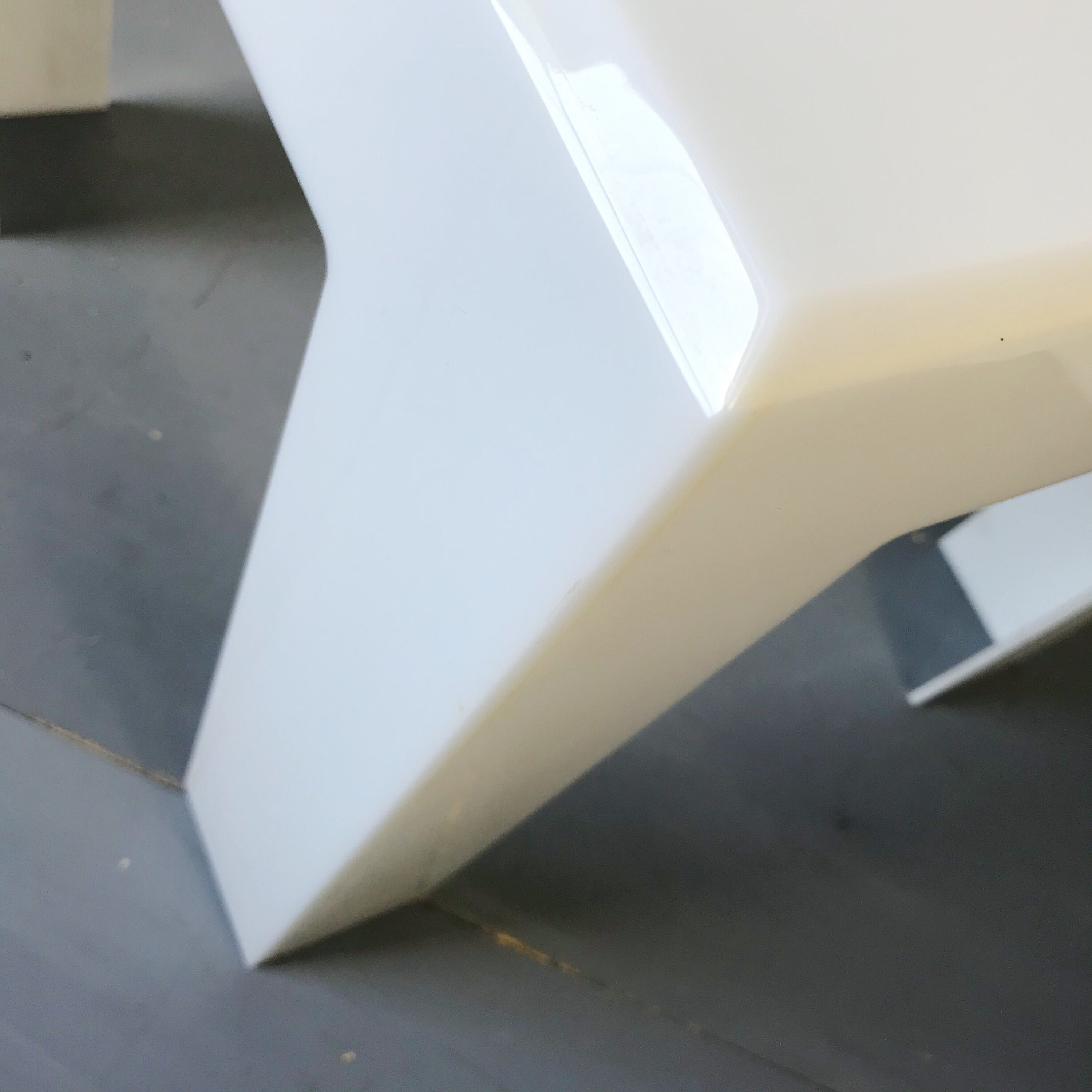 Vintage Mid-Century Modern Lucite White Acrylic Side Table | Etsy