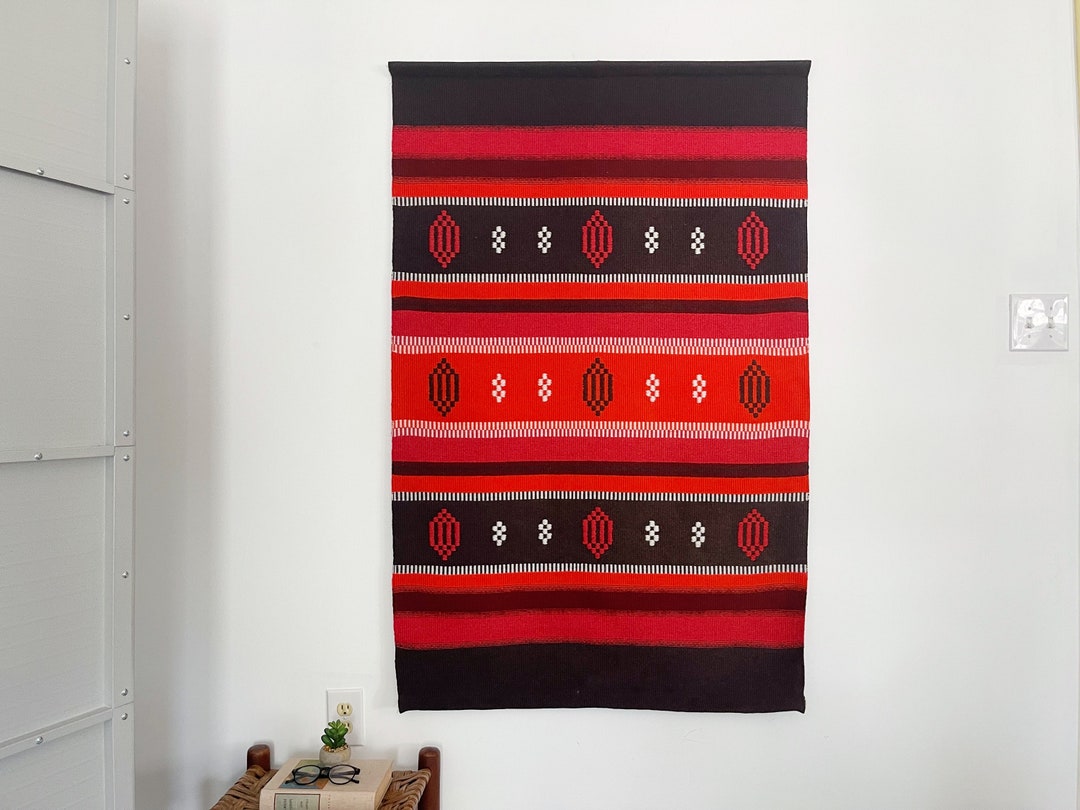 Vintage Finnish Wool Tapestry: Mid-century Modern Scandinavian Weaving ...