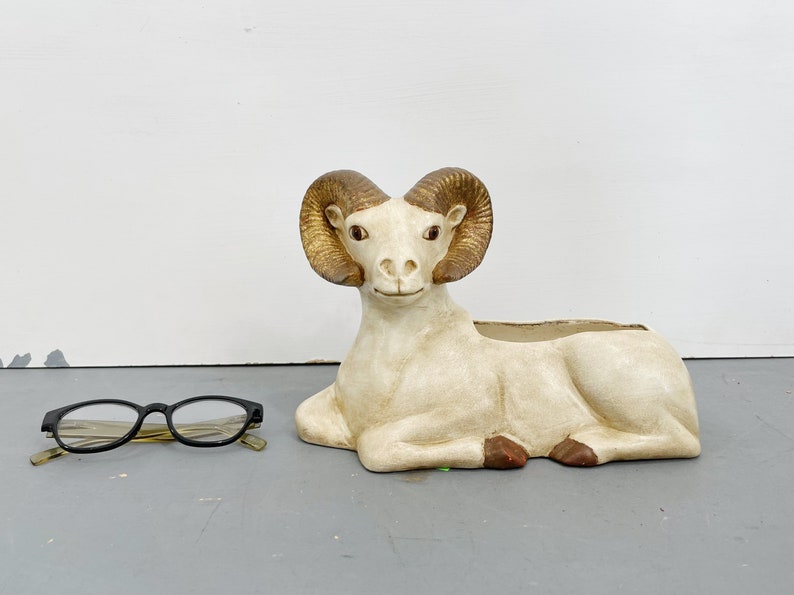 Vintage Ceramic Pottery Bowl Planter Goat Mid-century Modern - Etsy