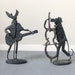Pair of Vintage Dog Metal Sculptures Musician Band Iron - Etsy