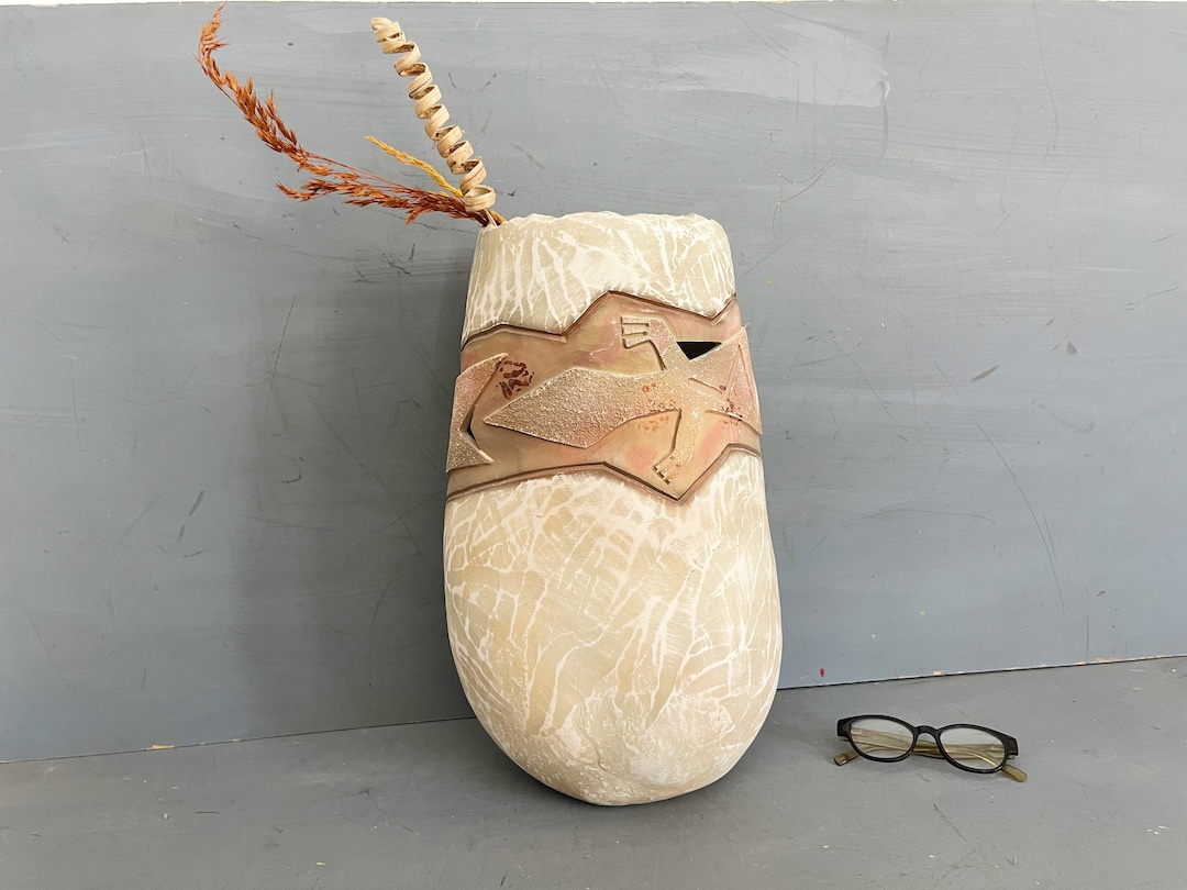 Large Vintage Southwest Pottery Vase Native American Arizona New Mexico ...