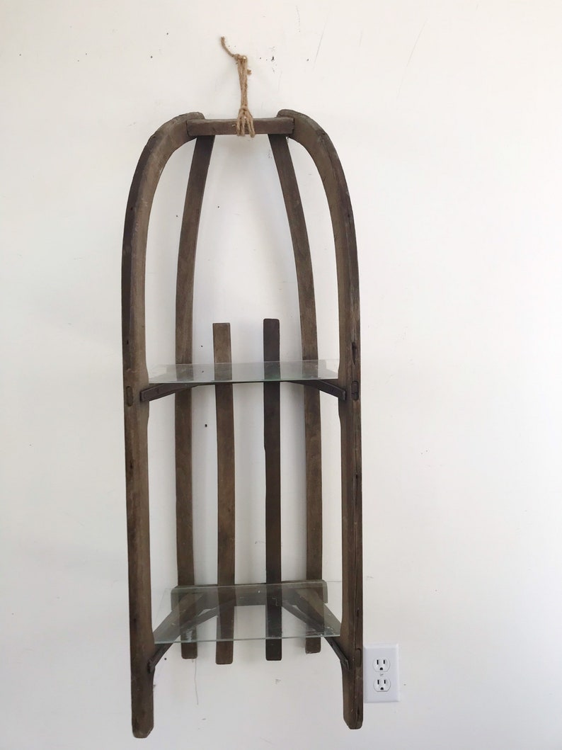 Vintage Rustic Sled Shelving Unit Up-cycled Plant Stand | Etsy