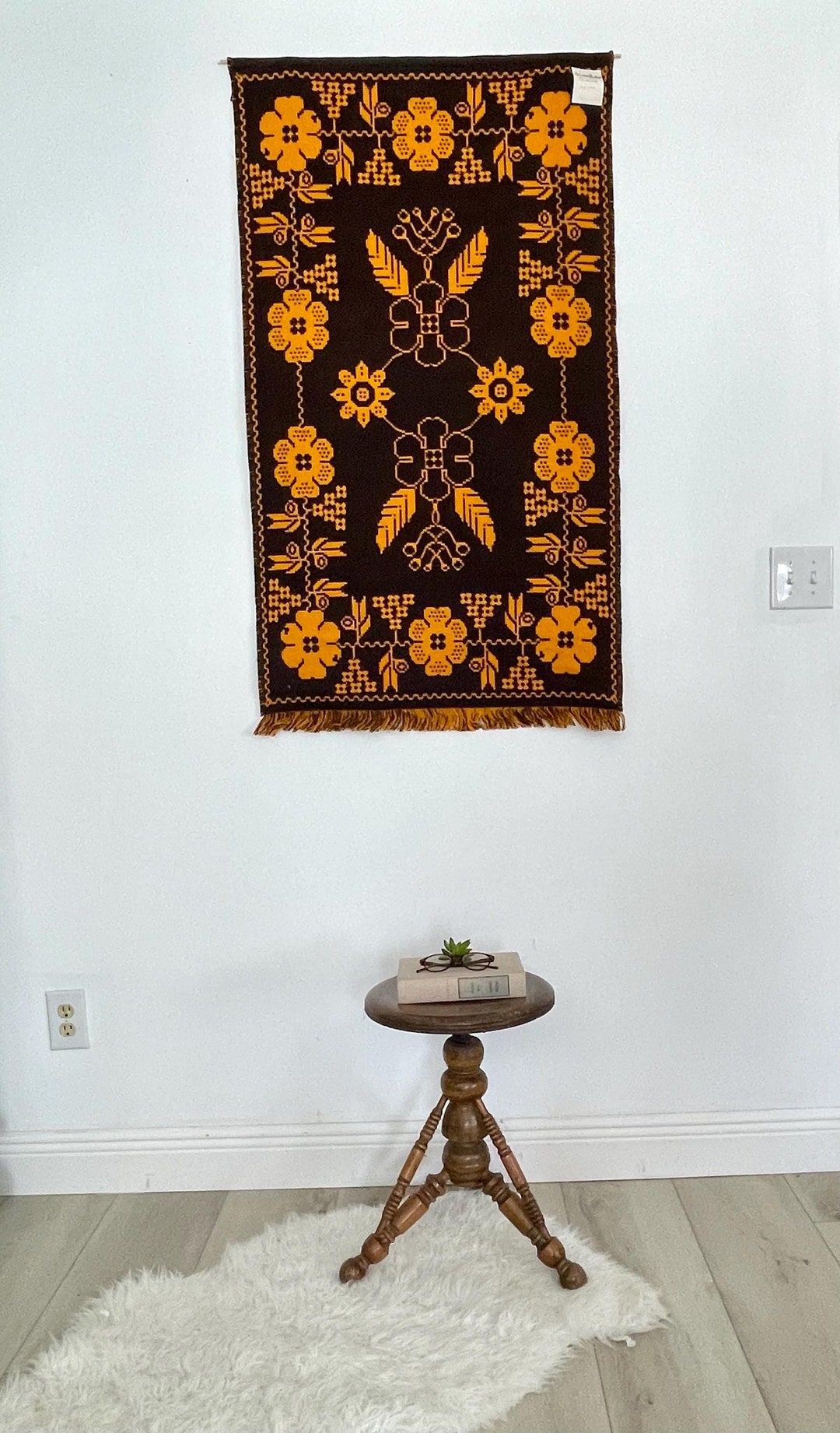 Vintage Scandinavian Unikko Weaving | Mid-century Modern Wall Textile ...