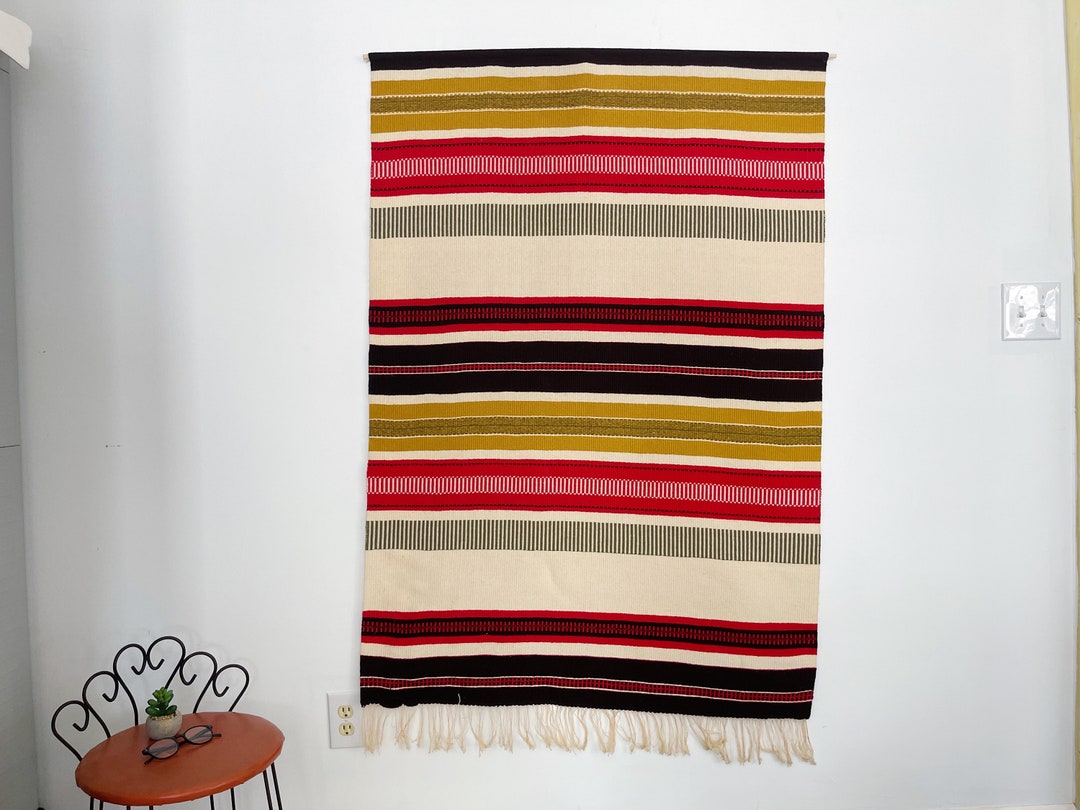 Large Vintage Scandinavian Weaving Mid-century Modern Wall Textile ...