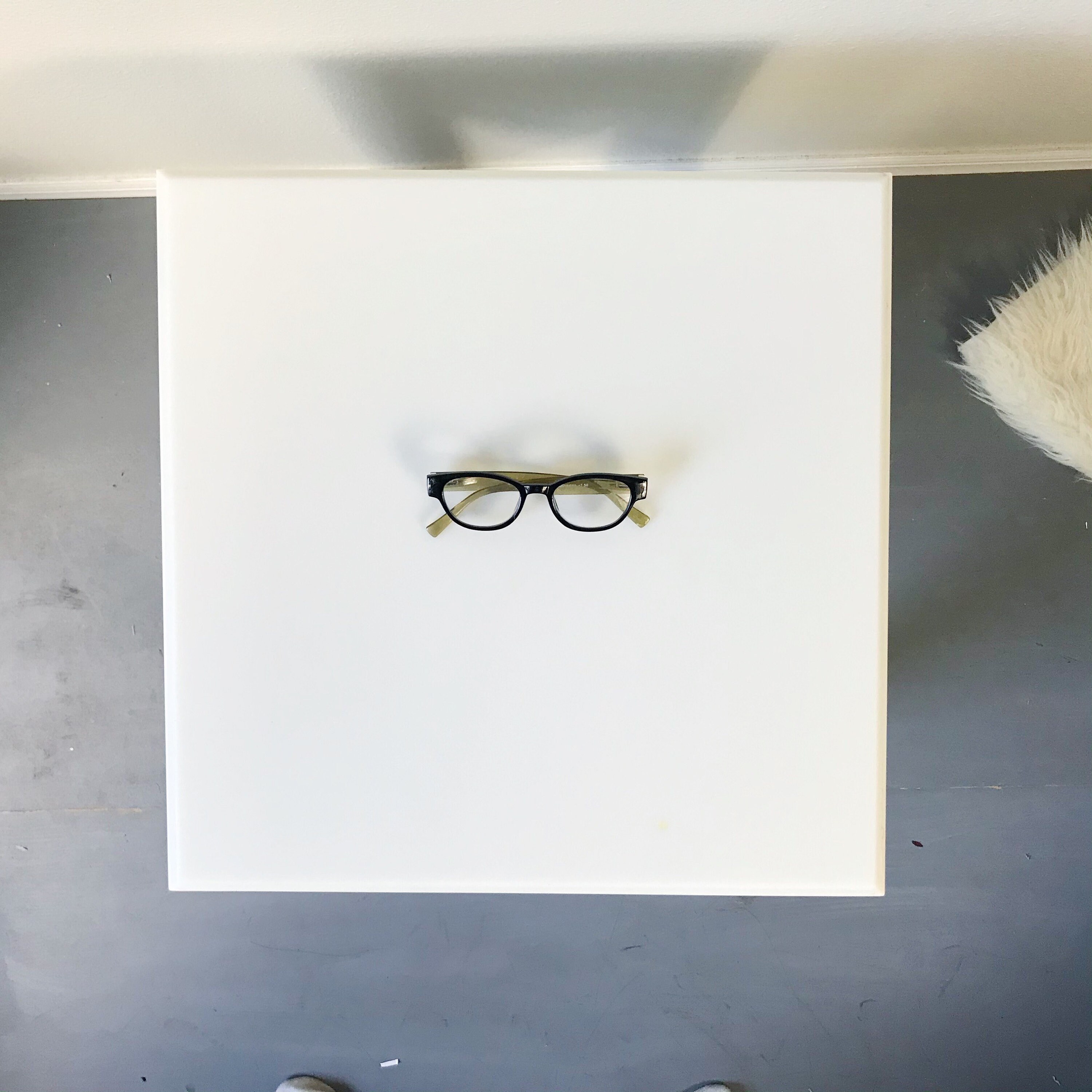 Vintage Mid-Century Modern Lucite White Acrylic Side Table | Etsy