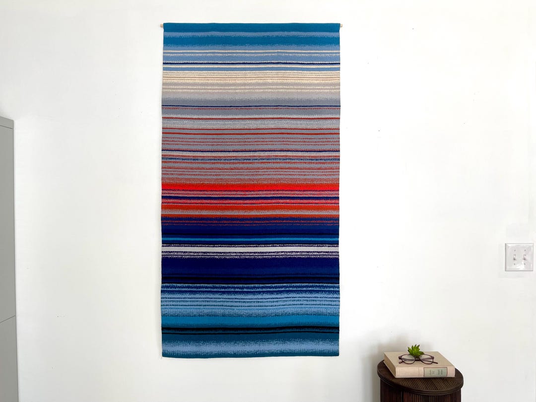 Large Vintage Scandinavian Weaving Mid-century Modern Wall Textile ...