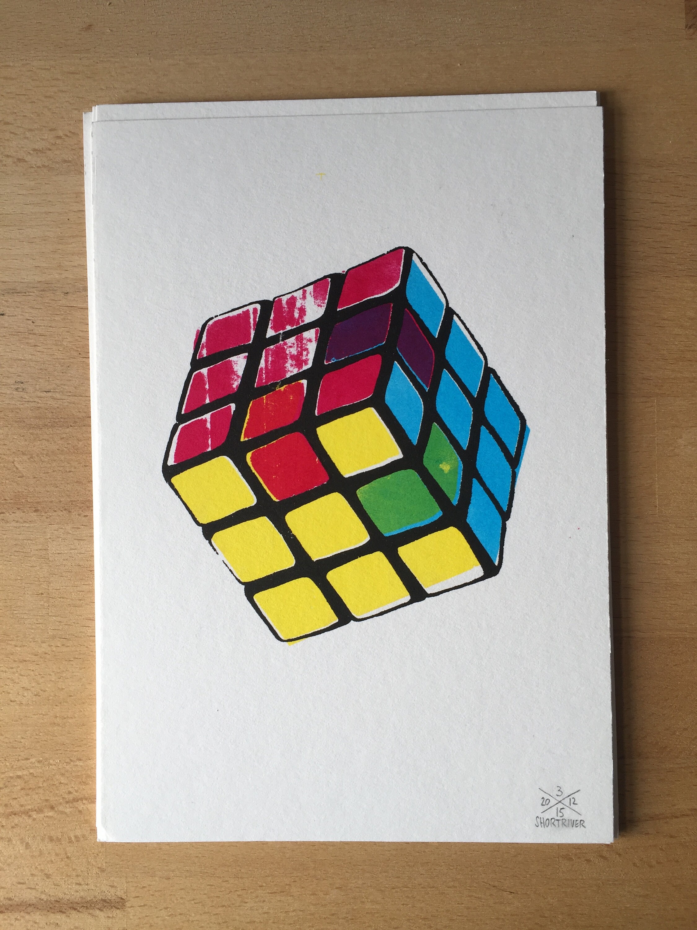 CMYK/RGB Cube Mini Screenprint Poster - Etsy