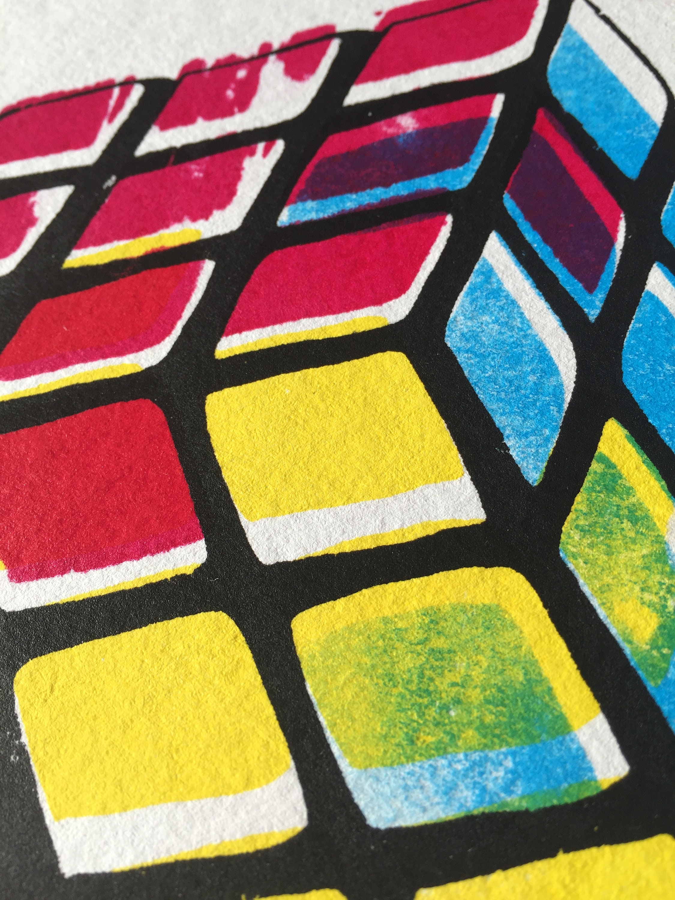 CMYK/RGB Cube Mini Screenprint Poster - Etsy