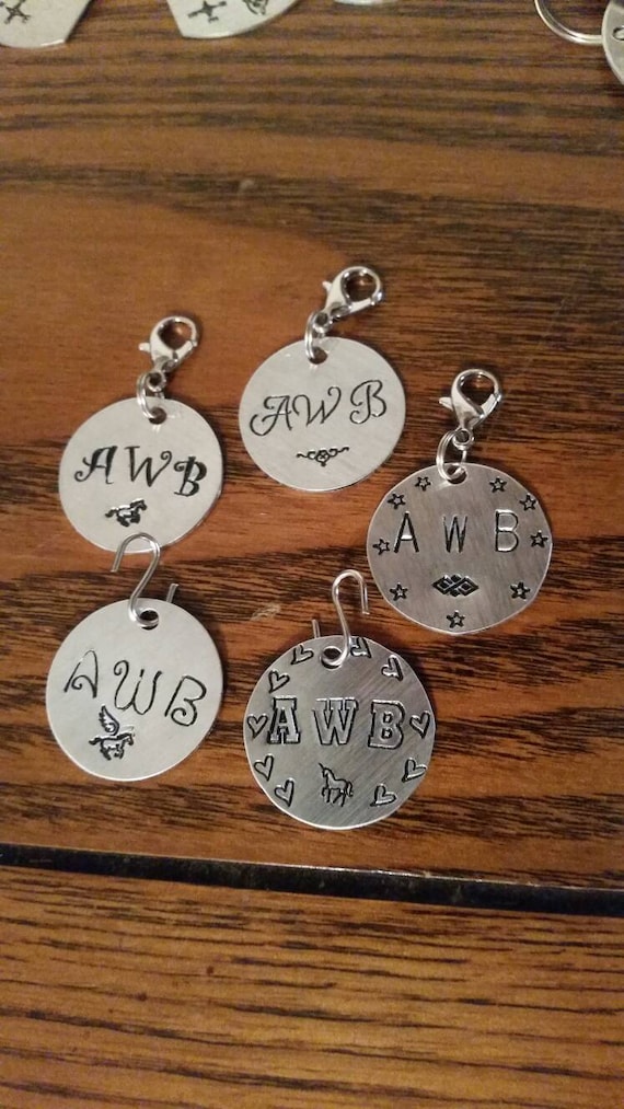 Horse Bridle Halter Pony ID Name Tag Initial Metal Custom - Etsy