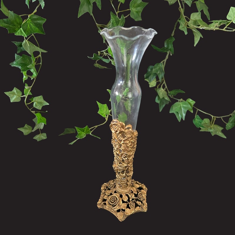 Tall Gold Vases - Etsy