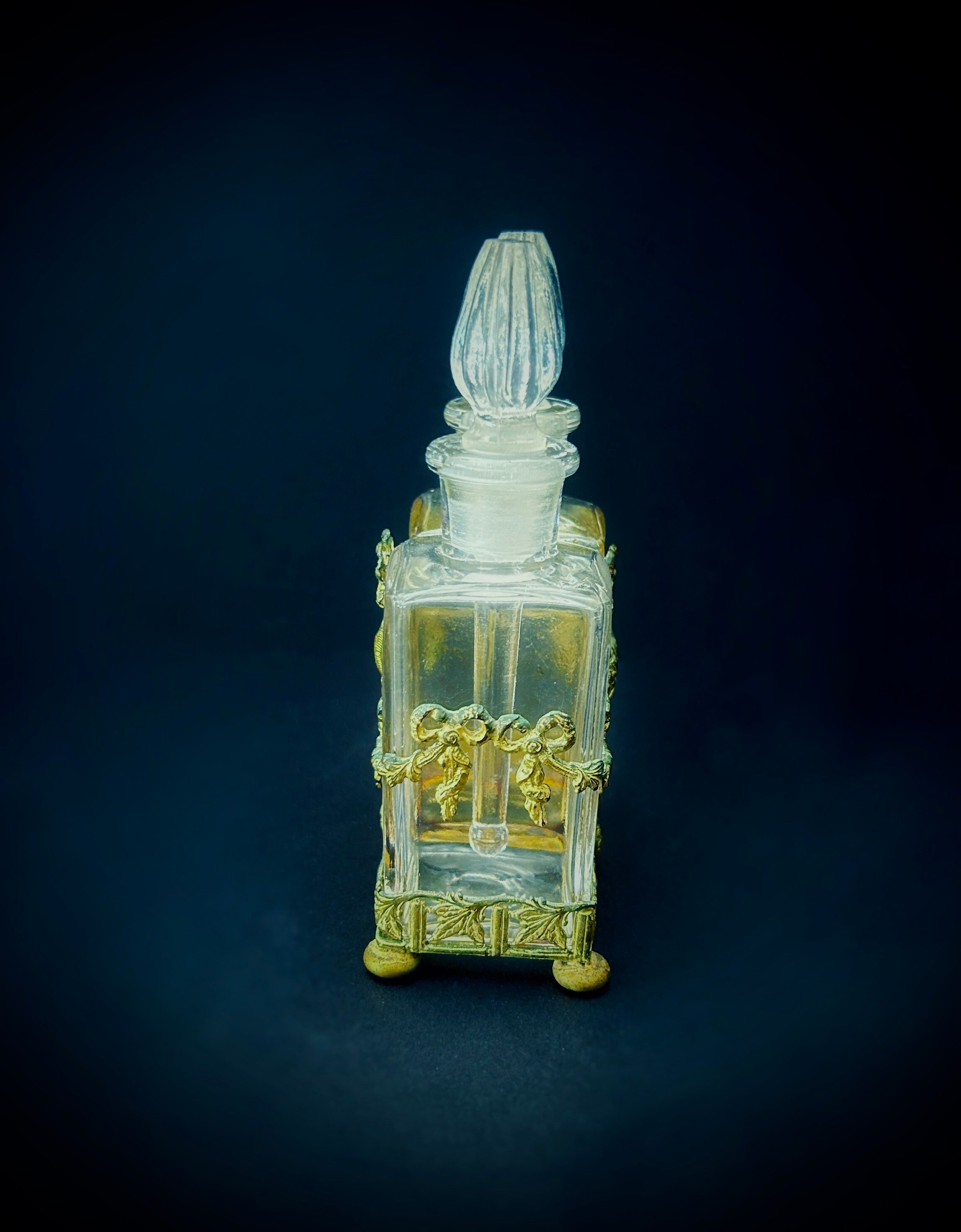 1930’s APOLLO STUDIOS Crystal Perfume Bottles in Original Caddy ...