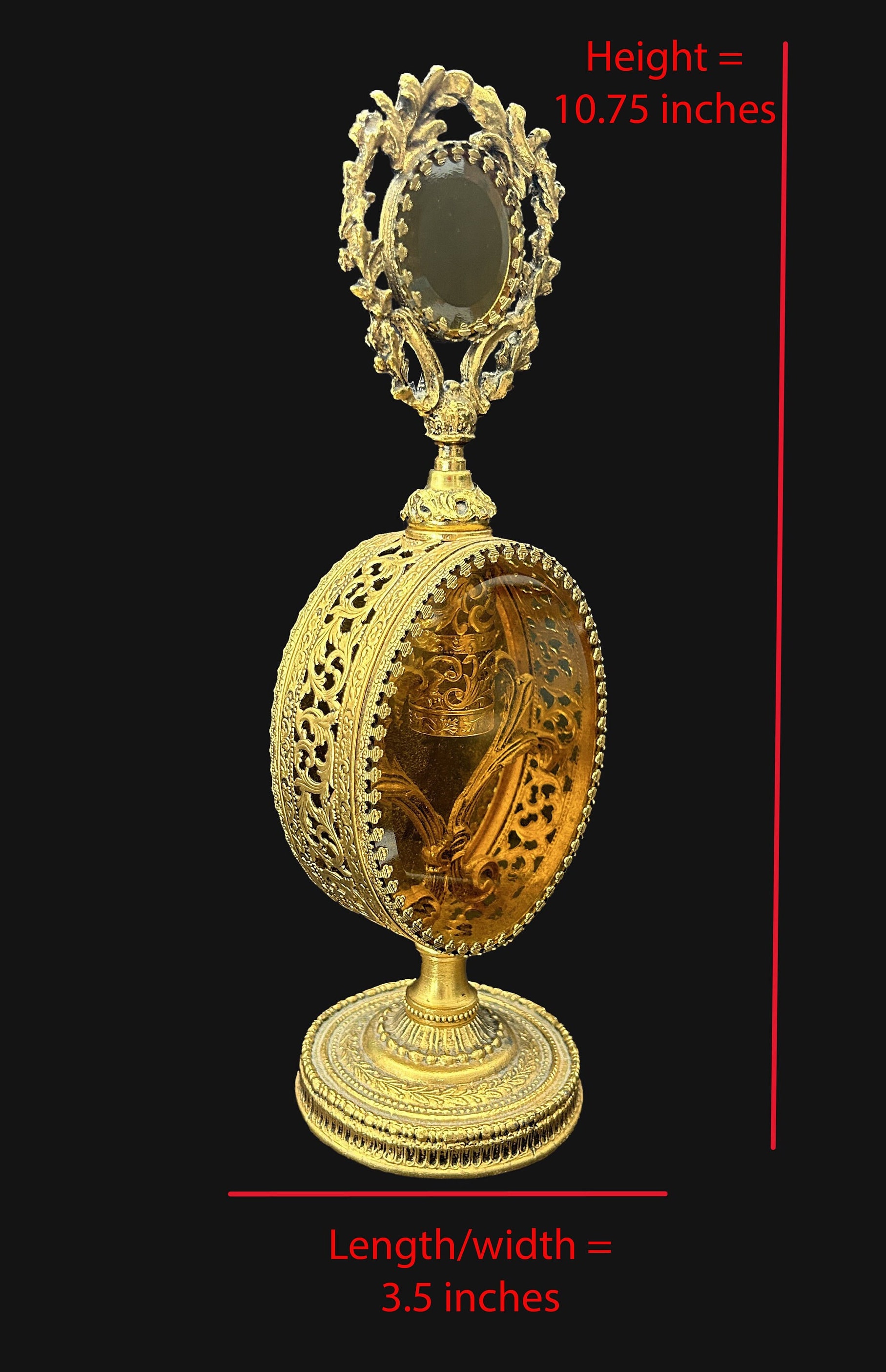Stunning HOLLYWOOD REGENCY Perfume Bottle With Amber Glass | Vintage ...