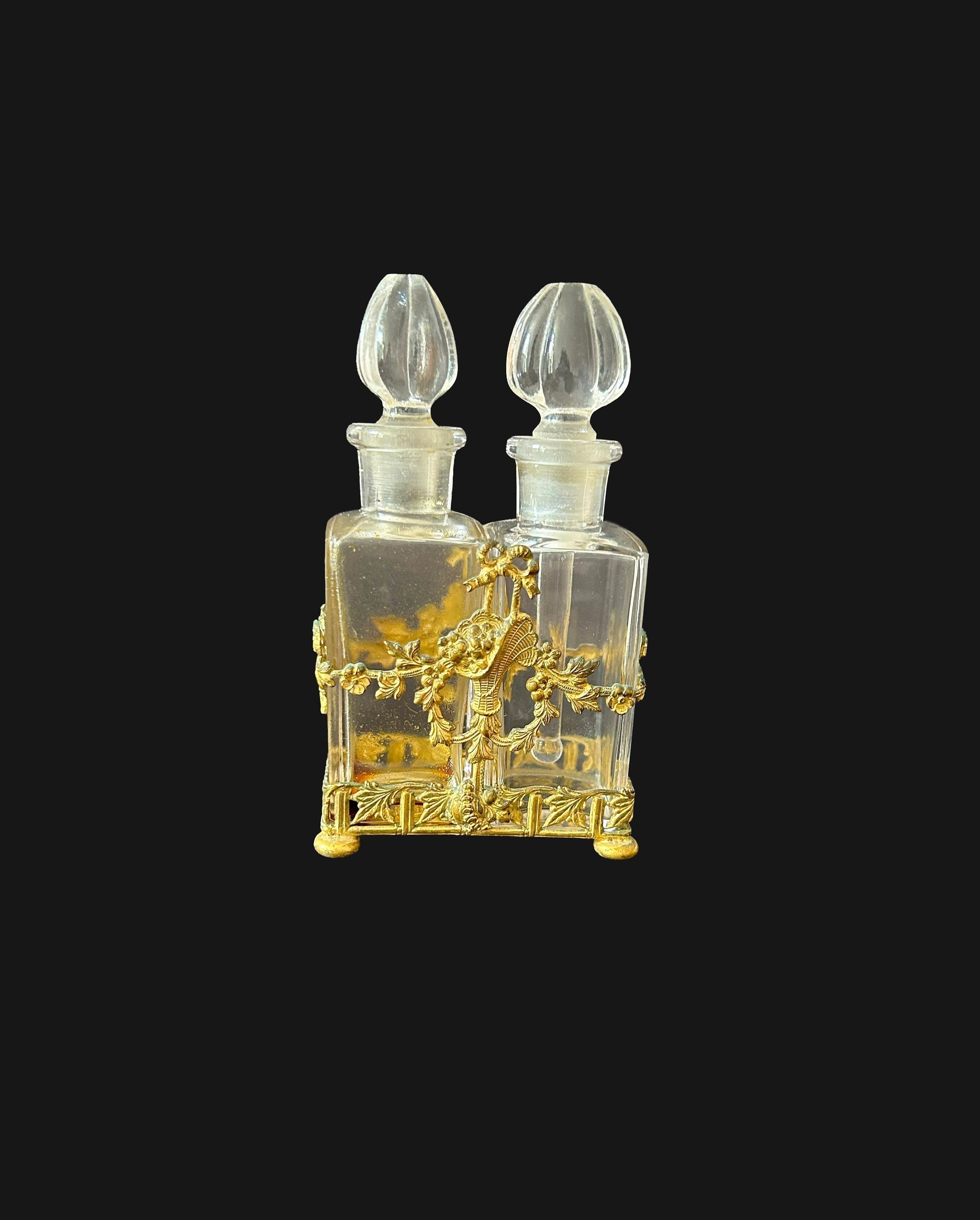 1930’s APOLLO STUDIOS Crystal Perfume Bottles in Original Caddy ...