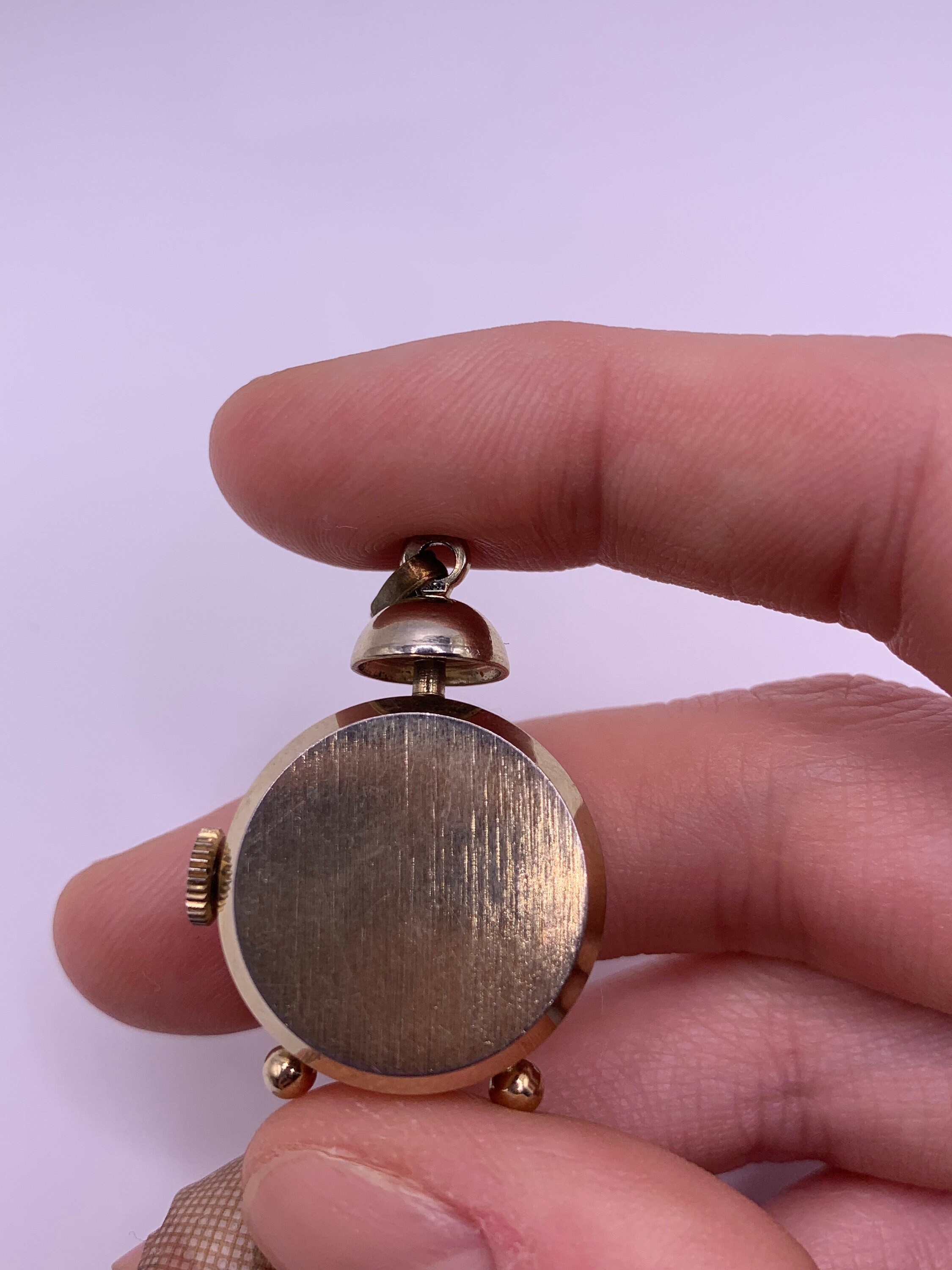Mid-century Swiss-made Sovereign Manual Wind Pendant Watch Vintage ...