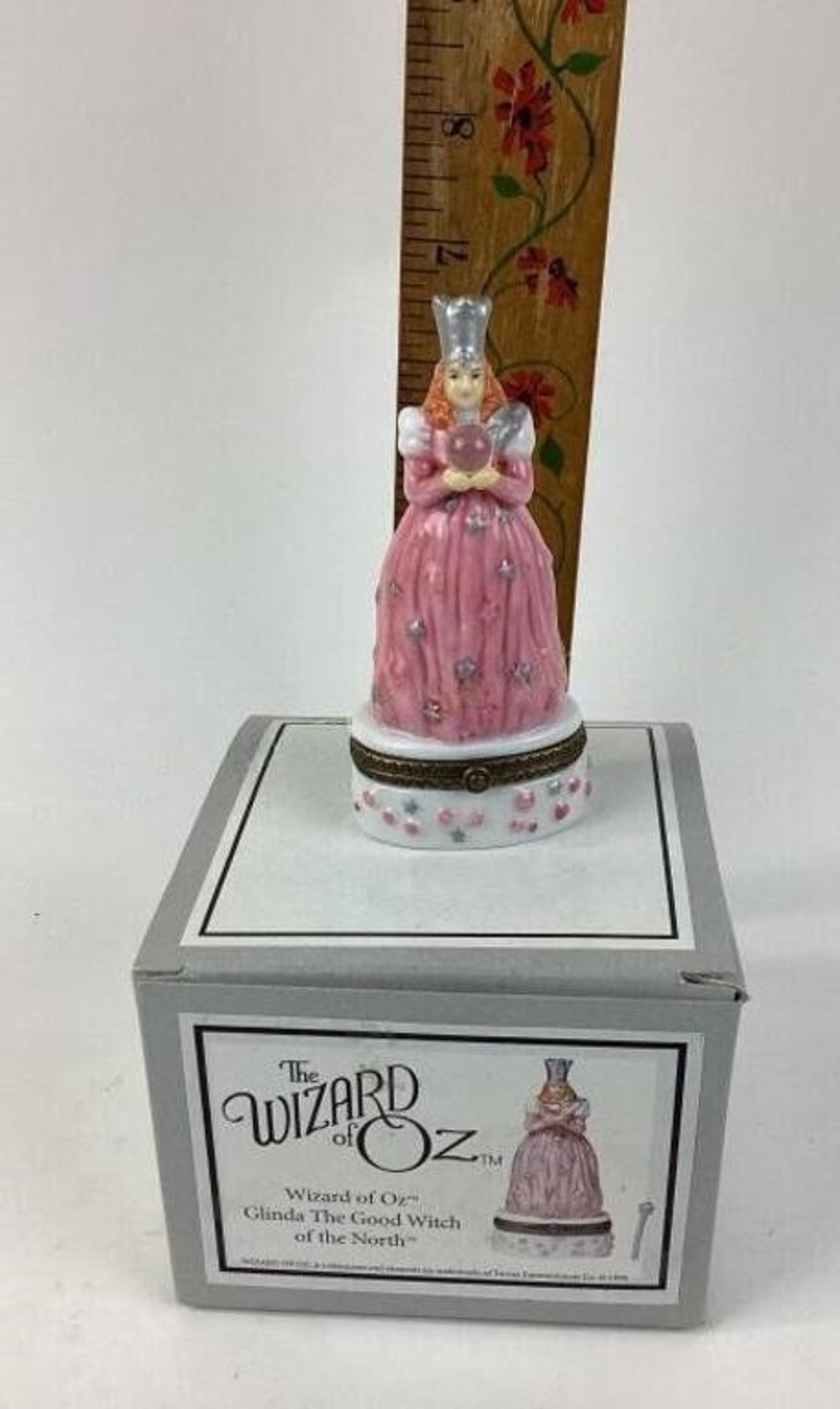 1998 PHB Glinda the Good Witch With Wand Trinket Porcelain Hinged ...
