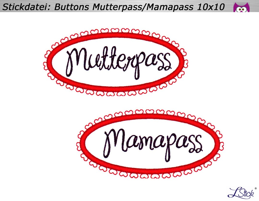 Embroidery File Button Mother - Mom Pass 10x10 Embroidery Pattern ...