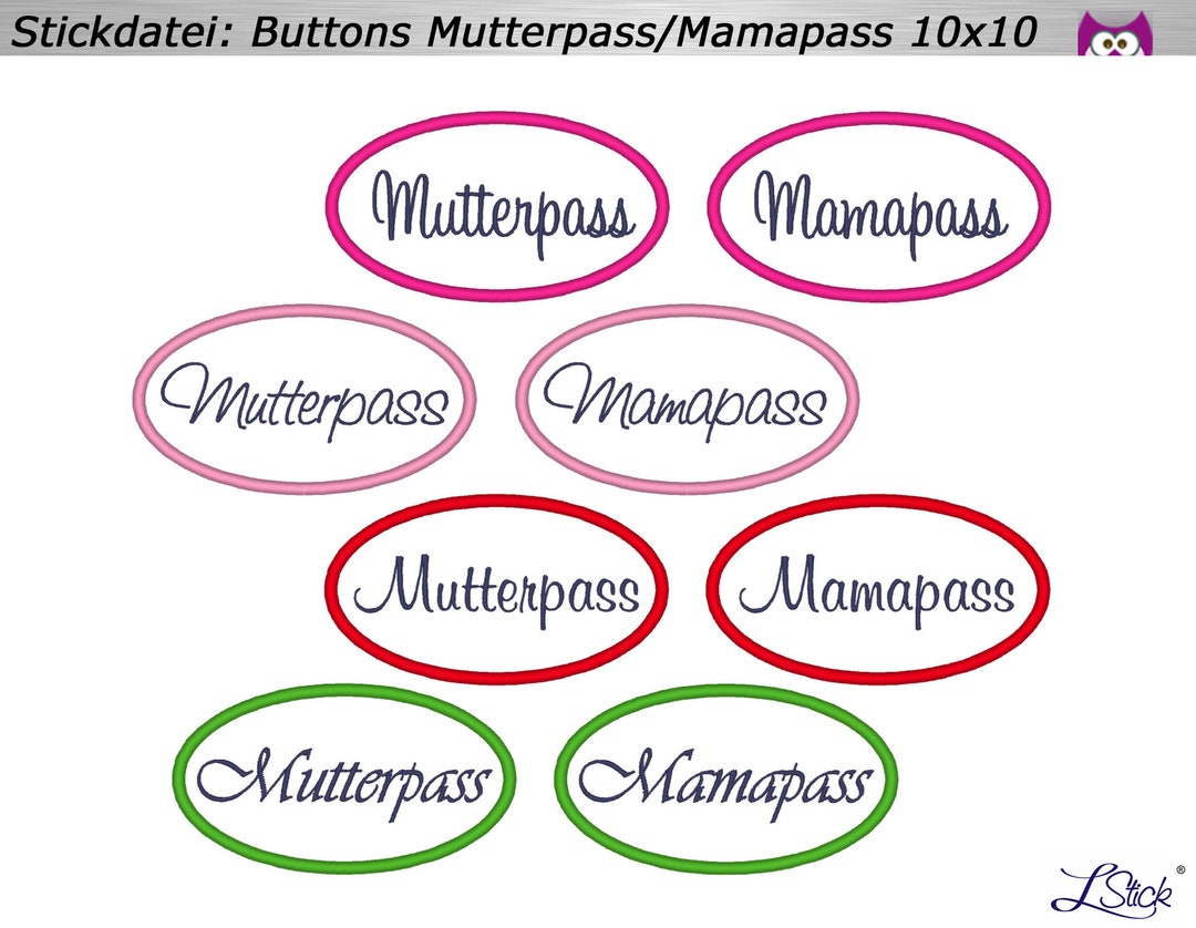 Embroidery File Buttons Mother - Mom Pass 10x10 Embroidery Pattern ...