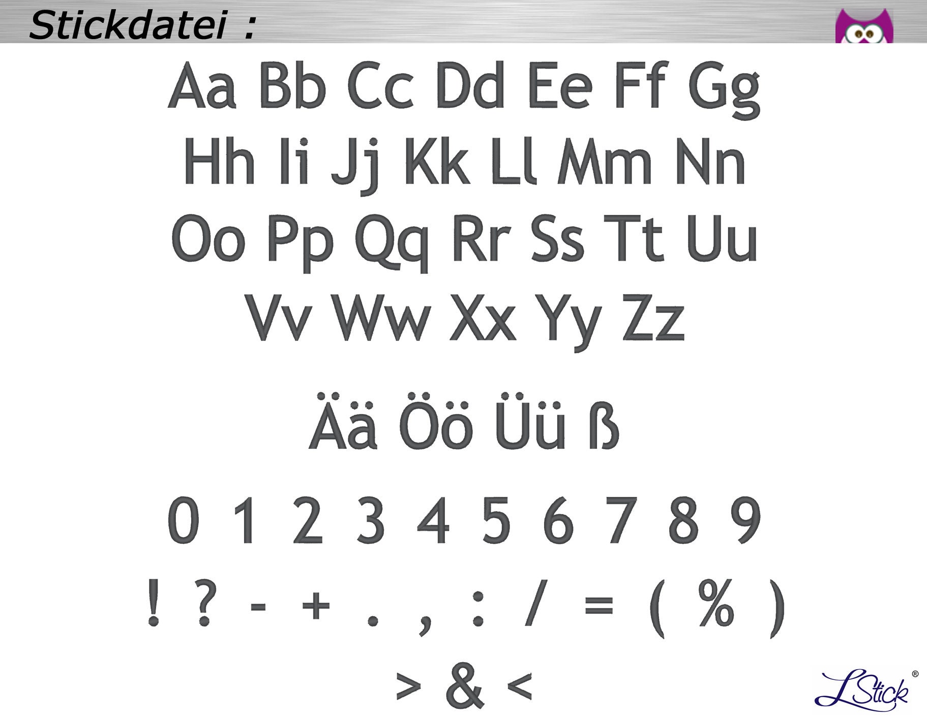 Stickdatei ABC Schrift Nr-10 Stickmuster - Etsy.de