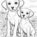Puppy Love: 40 Adorable Coloring Pages for Digital Download, Digital ...