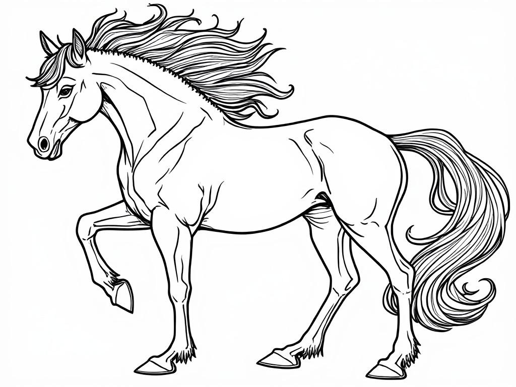 40 Majestic Horse Coloring Pages: Animal Art Therapy (digital ...