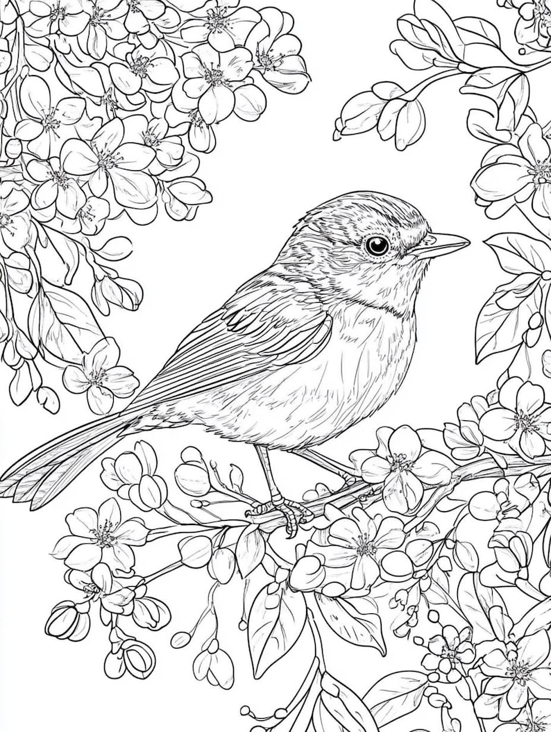 Bird Coloring Pages, Avian Illustrations (digital Download) - Etsy
