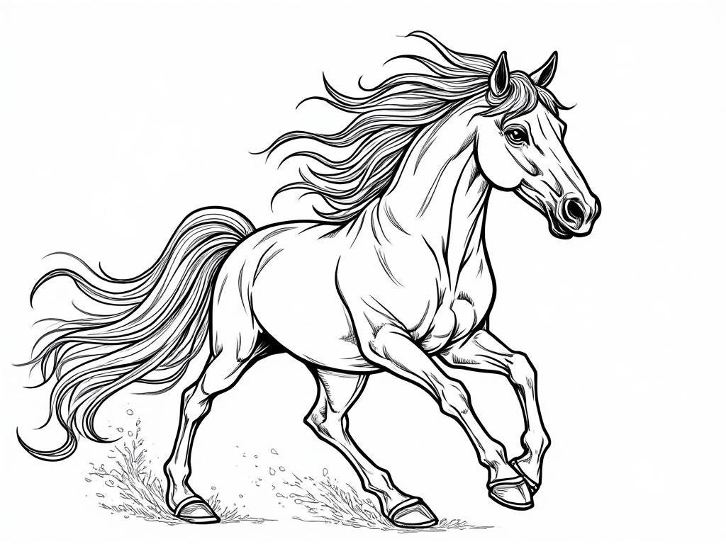 40 Majestic Horse Coloring Pages: Animal Art Therapy (digital ...