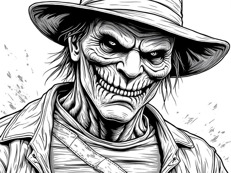 Horrorscapes A Coloring Odyssey Through the Macabre, 40 Nightmares in ...