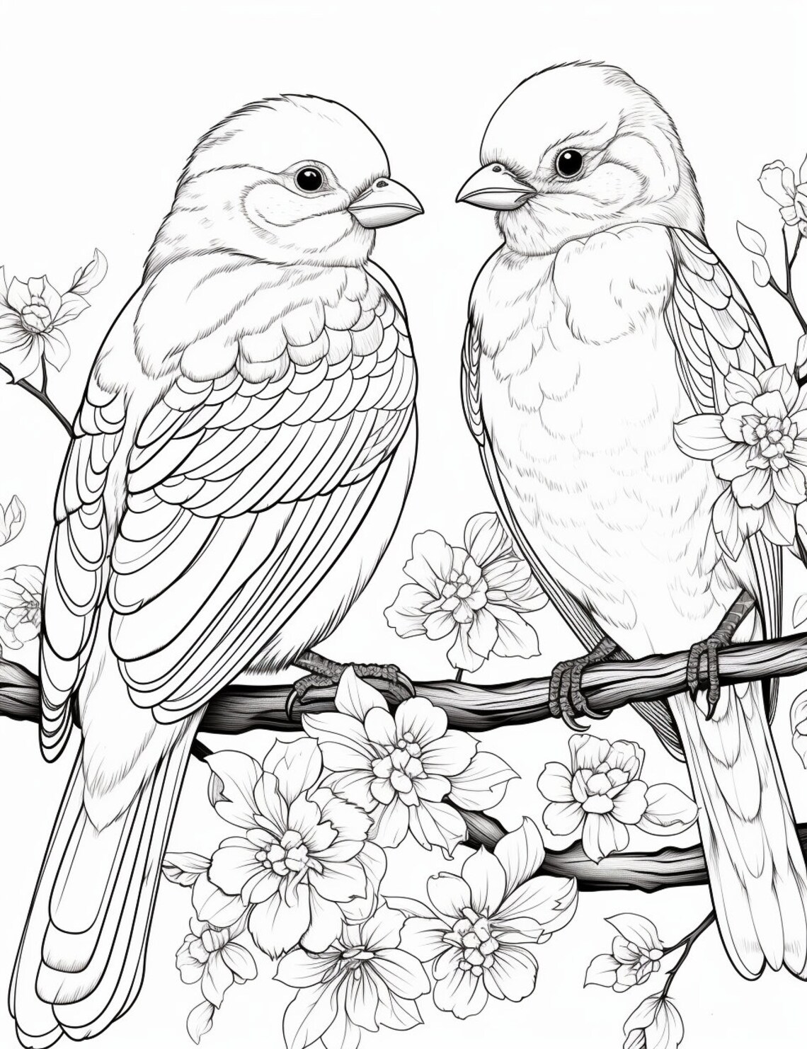 Exquisite Avian Artistry: 40 Gorgeous Bird Coloring Pages, Beautiful ...