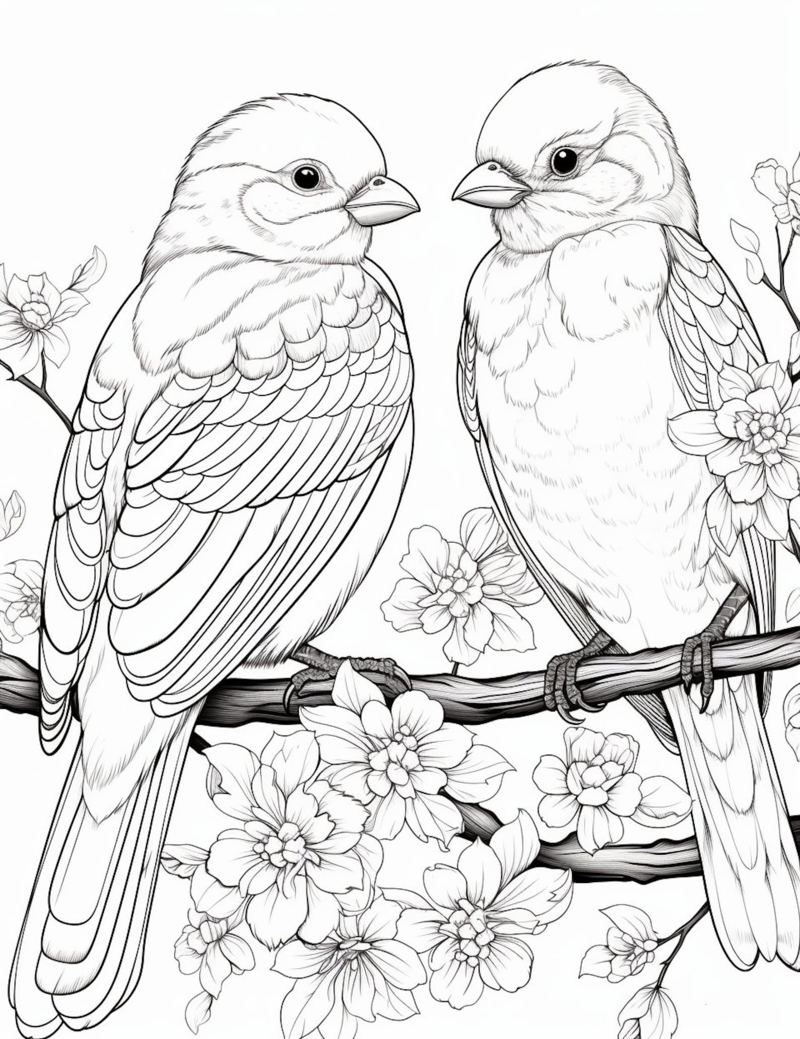 Exquisite Avian Artistry: 40 Gorgeous Bird Coloring Pages, Beautiful ...