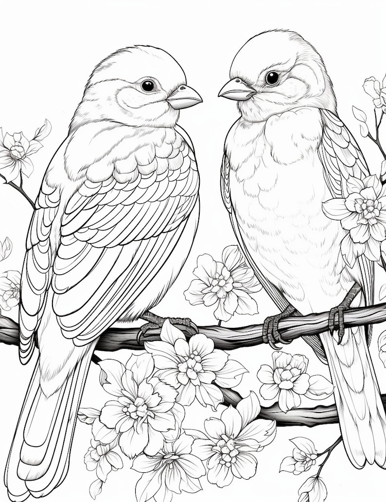 Exquisite Avian Artistry: 40 Gorgeous Bird Coloring Pages, Beautiful ...
