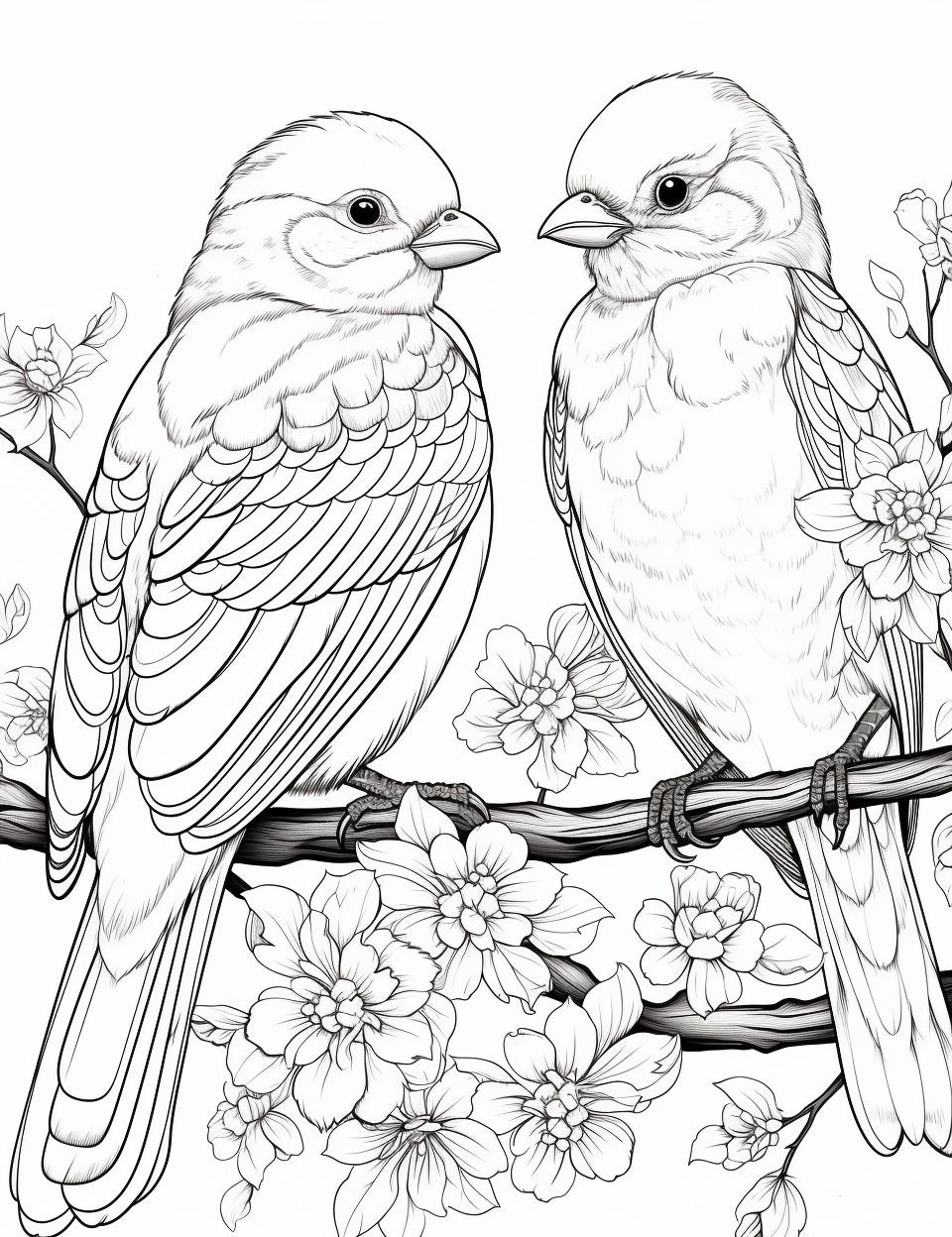 Exquisite Avian Artistry: 40 Gorgeous Bird Coloring Pages, Beautiful ...