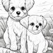 Puppy Love: 40 Adorable Coloring Pages for Digital Download, Digital ...