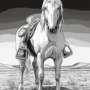 Majestic Horses Coloring Book: 40 Detailed Illustrations (digital ...