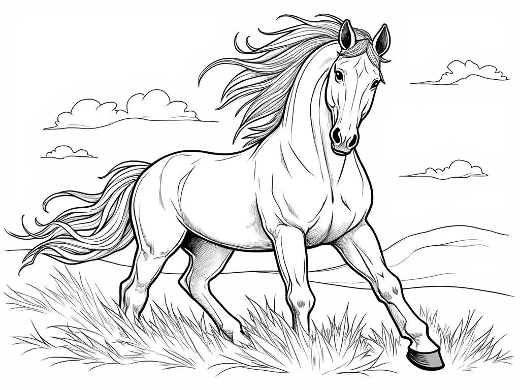40 Majestic Horse Coloring Pages: Animal Art Therapy (digital ...