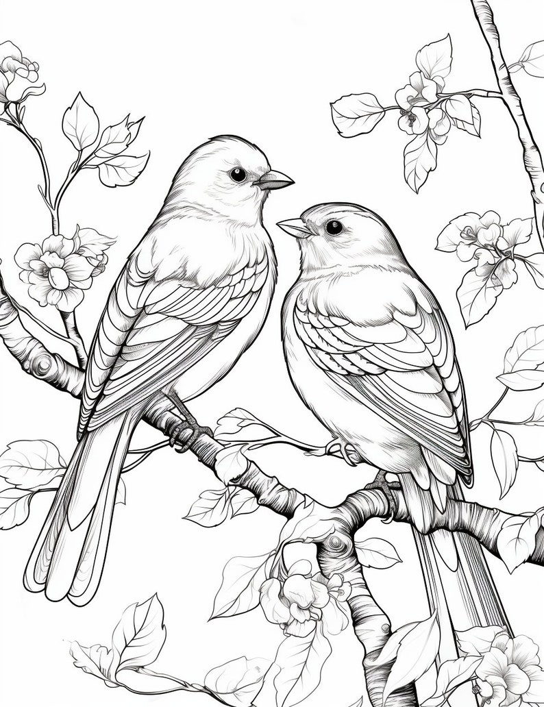 Exquisite Avian Artistry: 40 Gorgeous Bird Coloring Pages, Beautiful ...