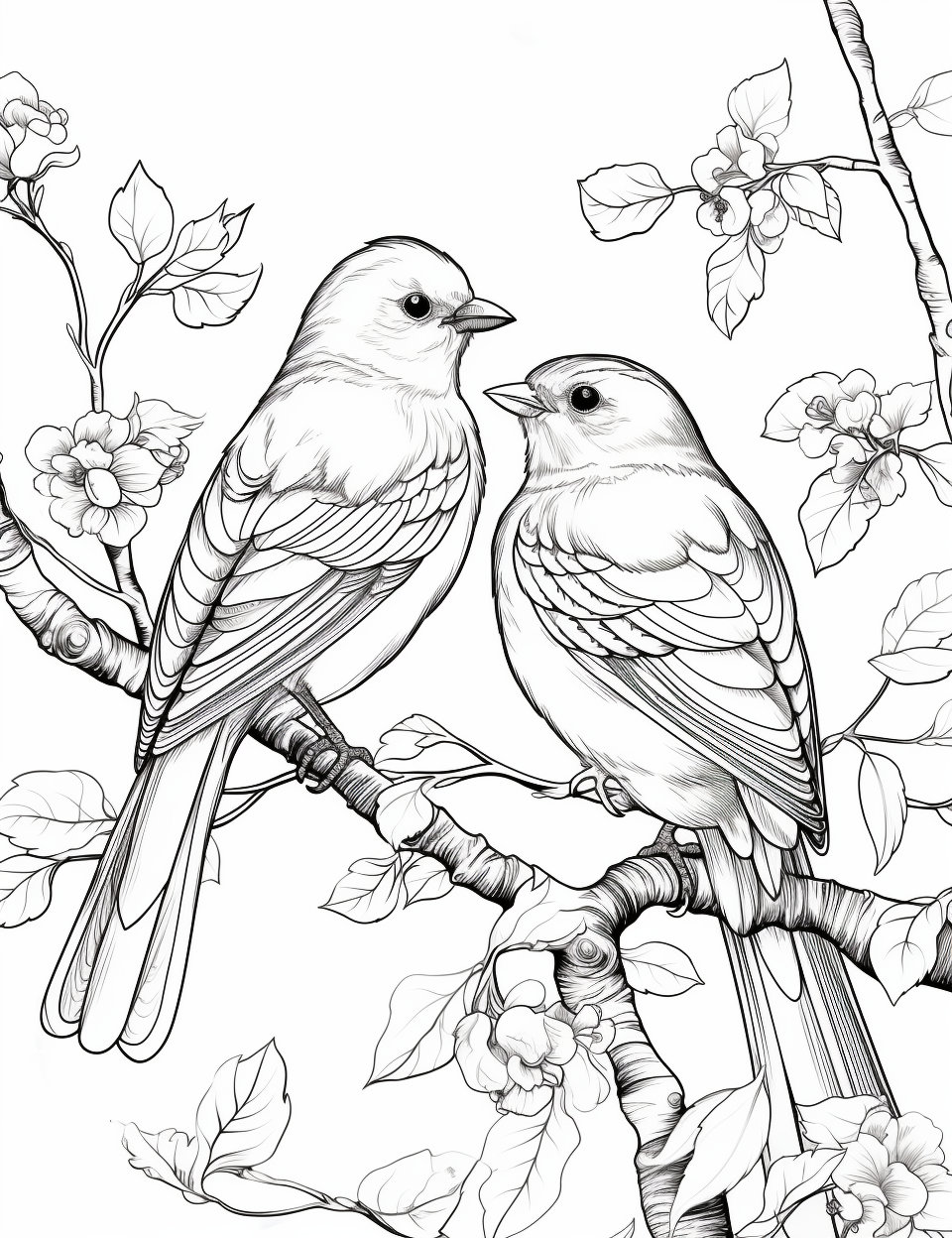 Exquisite Avian Artistry: 40 Gorgeous Bird Coloring Pages, Beautiful ...