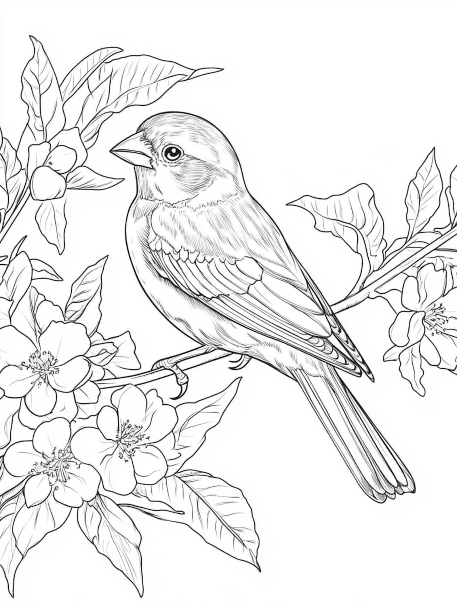 Bird Coloring Pages, Avian Illustrations (digital Download) - Etsy