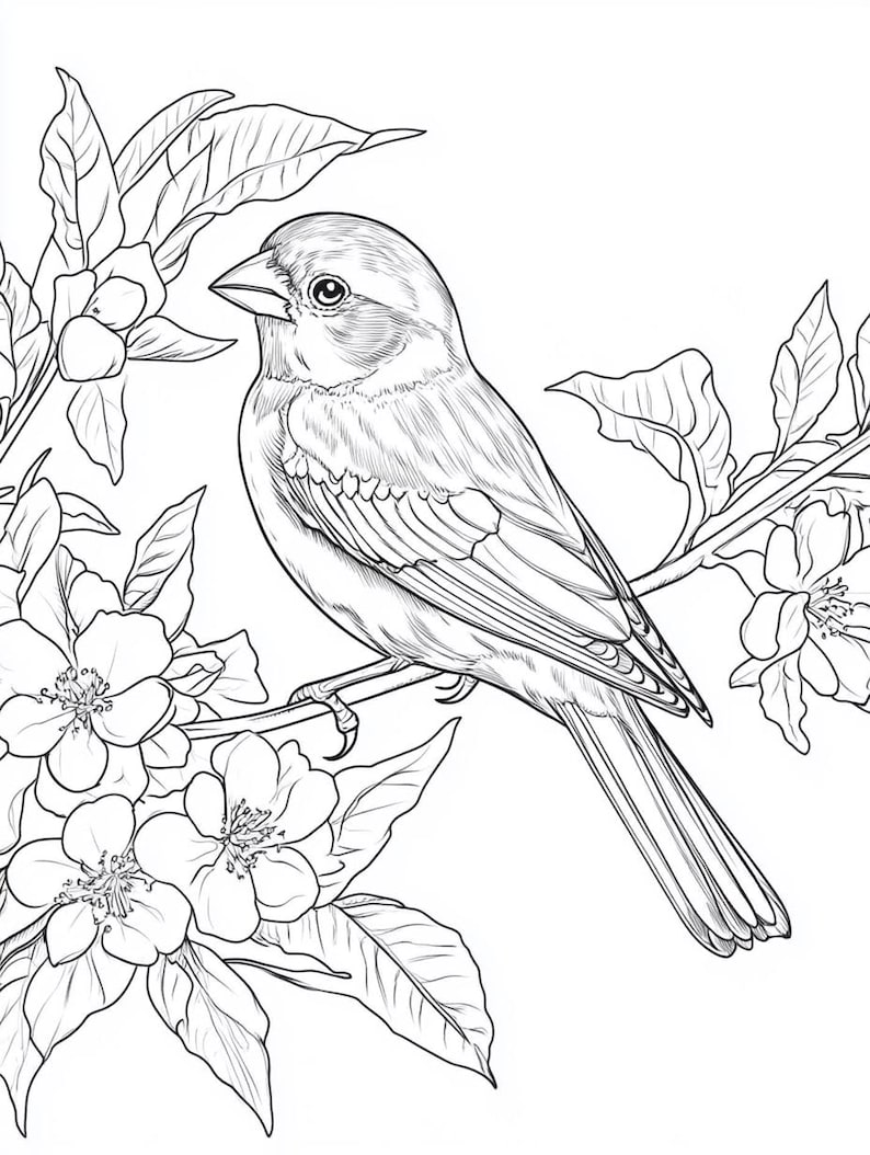 Bird Coloring Pages, Avian Illustrations (digital Download) - Etsy