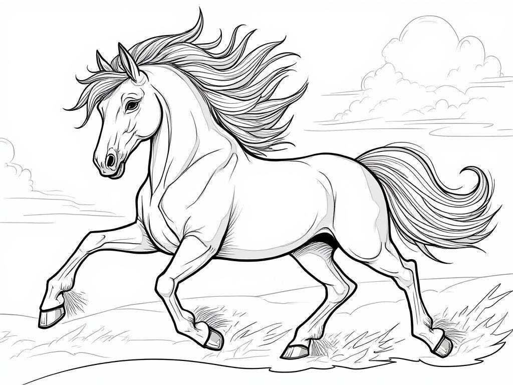 40 Majestic Horse Coloring Pages: Animal Art Therapy (digital ...