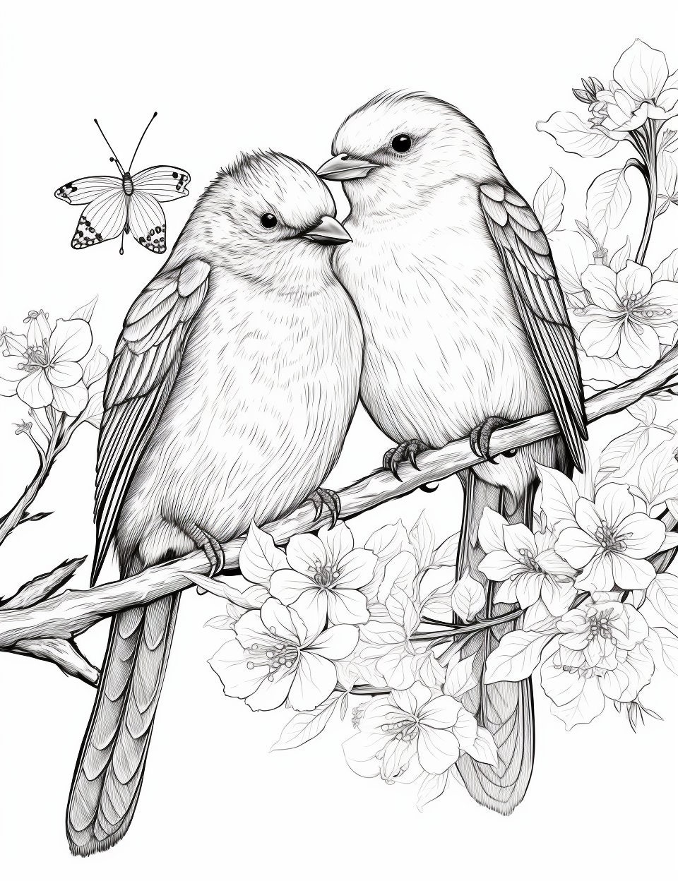Exquisite Avian Artistry: 40 Gorgeous Bird Coloring Pages, Beautiful ...