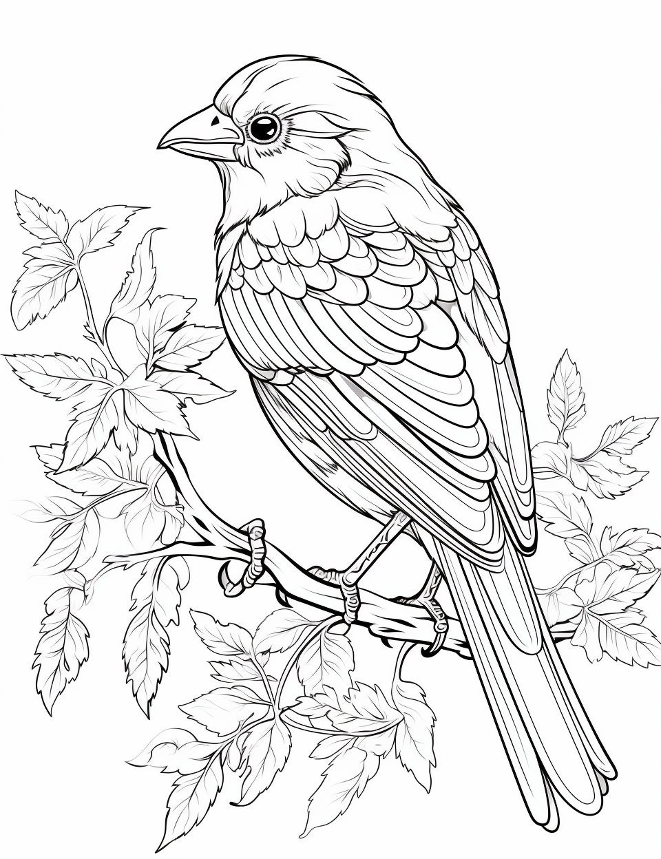 Exquisite Avian Artistry: 40 Gorgeous Bird Coloring Pages, Beautiful ...