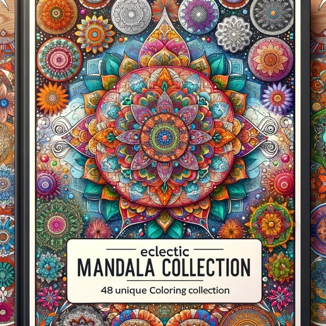 Eclectic Mandalas: 40 Coloring Pages, Mandala Coloring Pages, Digital ...