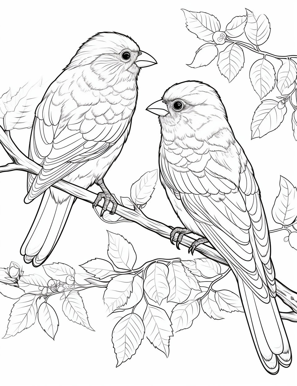 Exquisite Avian Artistry: 40 Gorgeous Bird Coloring Pages, Beautiful ...
