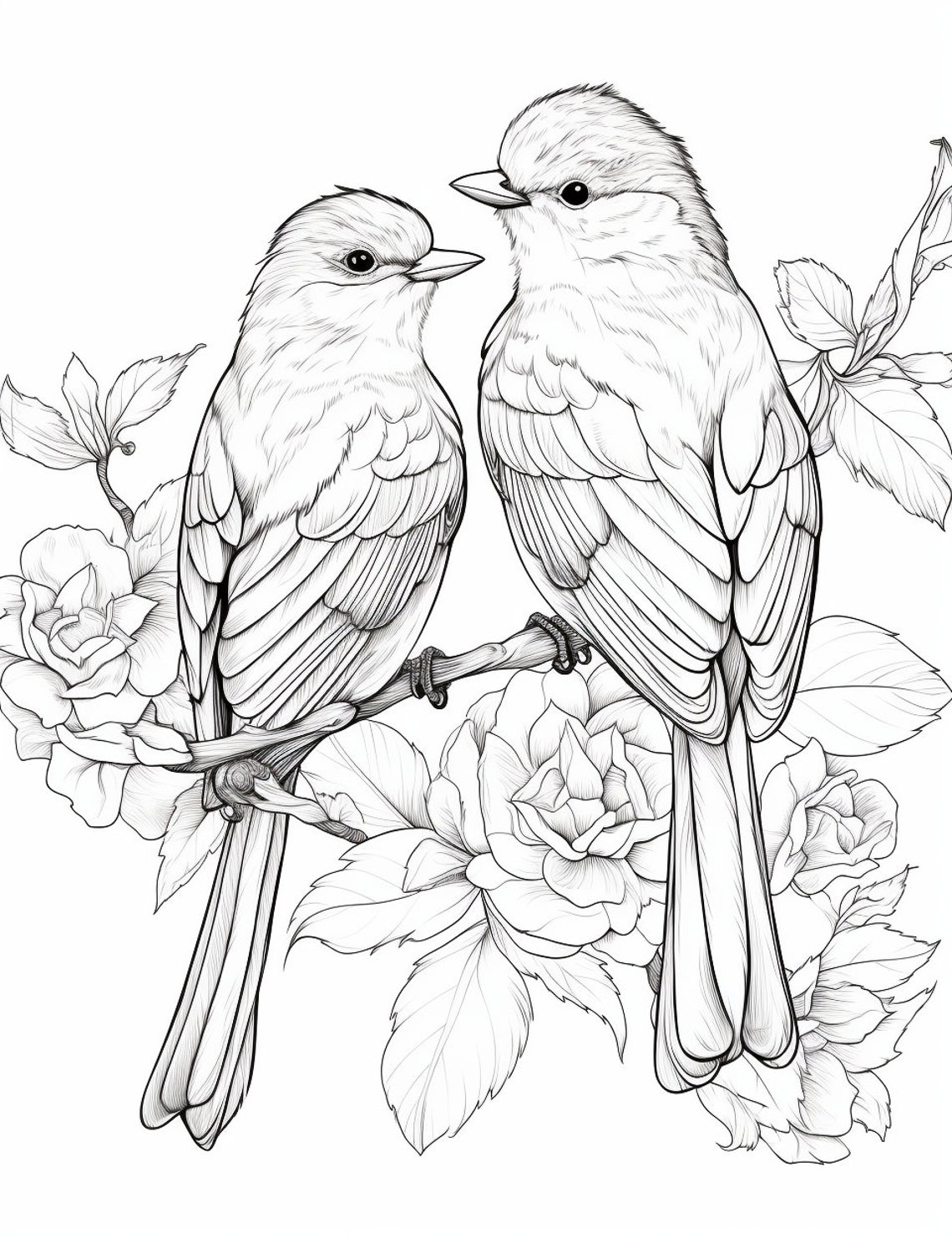 Exquisite Avian Artistry: 40 Gorgeous Bird Coloring Pages, Beautiful ...