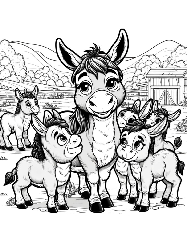 Rustic Charm A Collection of 40 Countryside Coloring Pages Farm Life ...