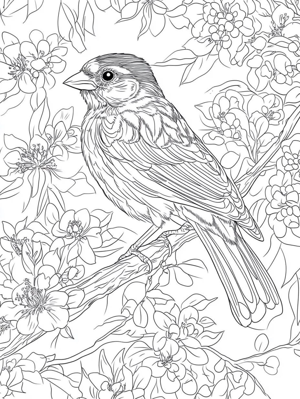 Bird Coloring Pages, Avian Illustrations (digital Download) - Etsy
