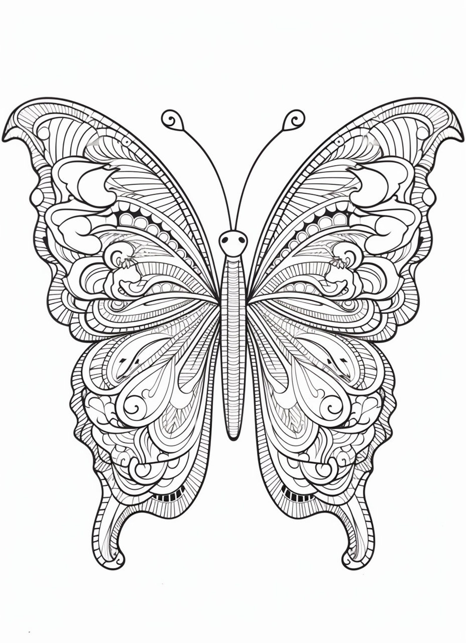 Butterfly Bliss 40 Exquisite Coloring Pages for Digital Download, A ...