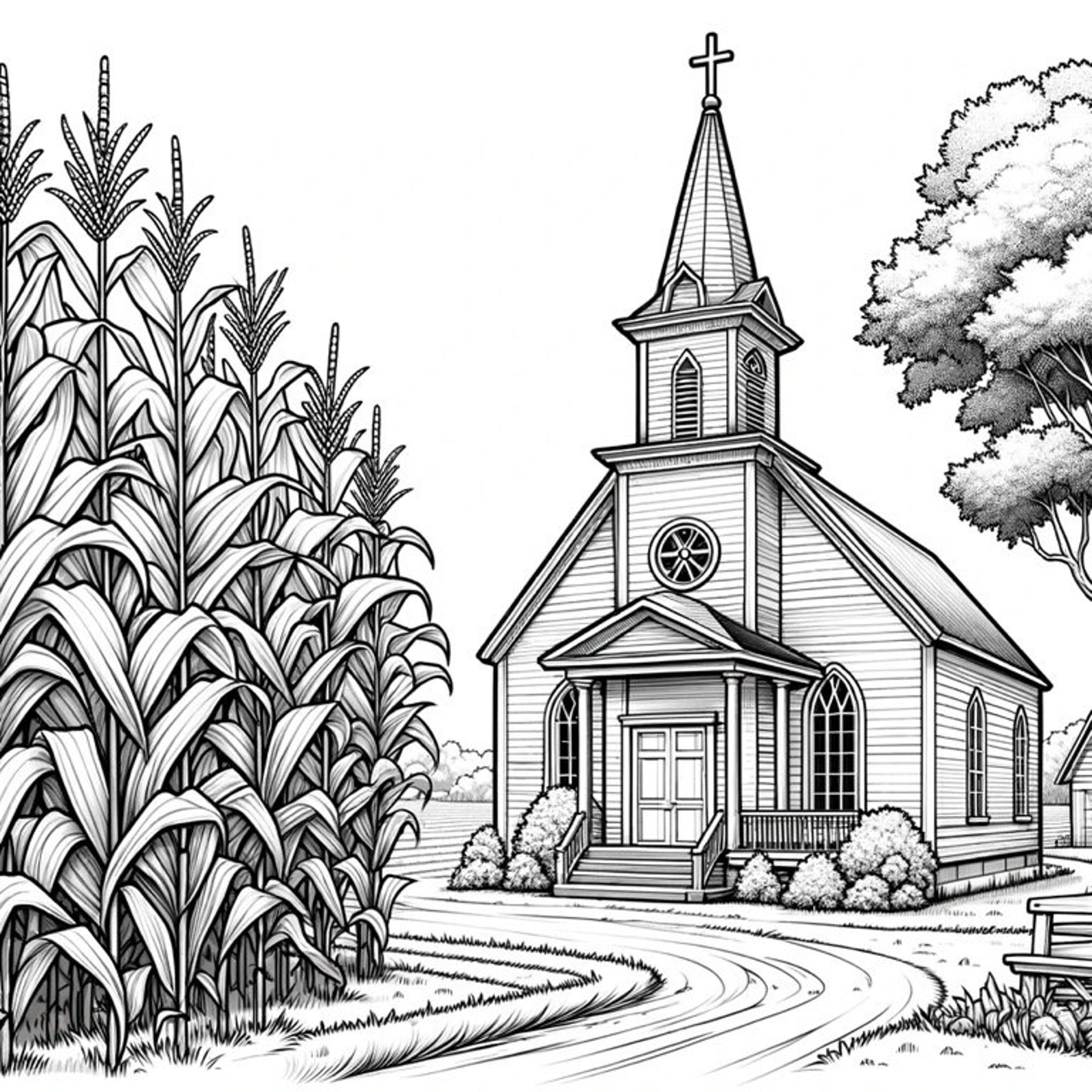 Rustic Charm A Collection of 40 Countryside Coloring Pages Farm Life ...