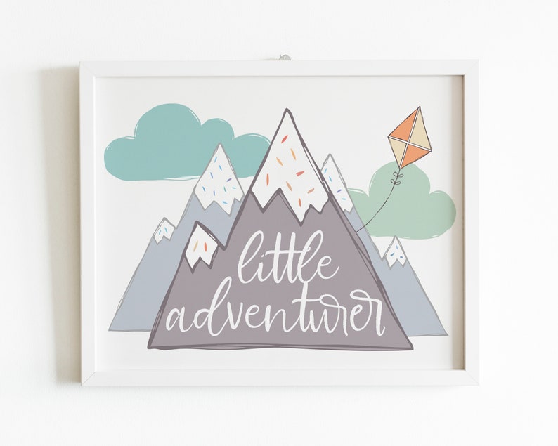Little Adventurer Mountains Art Print 16x20, 11x14, 8x10, & 5x7 Unisex ...