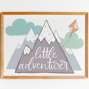 Little Adventurer Mountains Art Print 16x20, 11x14, 8x10, & 5x7 Unisex ...